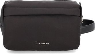 Givenchy Mens Logo Clutch Bag Black Polyamide