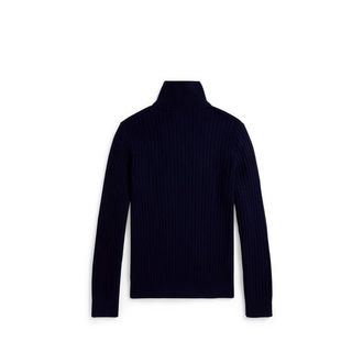 Polo Ralph Lauren Pull col zipp&eacute; en laine et coton
