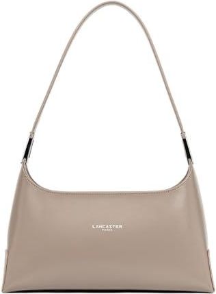 Lancaster | Suave Ace - Sac &agrave; Main Refente de Cuir de Vachette Lisse Galet Fonce