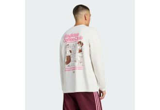 adidas Originals T-Shirt CAFE GRAFIK-LANGARMSHIRT, LOCKER GESCHNITTEN (1-tlg)