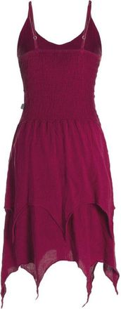 vishes Zipfelkleid Sommerkleid Lagenlook Baumwolle Spaghettitr&auml;ger Alternative Mode, Boho, Hippie, Ethno, Festival
