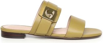 Coccinelle Femme, Chaussures, Vert, Taille: 37 EU Tongs en cuir