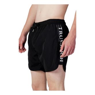Trussardi Herren Badehose Schwarz mit Schn&uuml;rung - - Swimwear - Herren - Schwarzk - 3XL