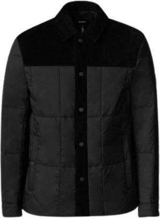 Mackage Homme, Vestes, Noir, Taille: 3XS Henrik Veste chemise en su&egrave;de &agrave; mati&egrave;res mixtes