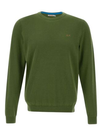 Sun 68 pull en coton à col rond - Vert