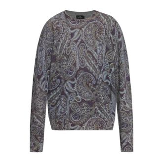 Etro Pullover mit Paisleymotiv und Rundhalsausschnitt - - Knitwear - Herren - Grau - M
