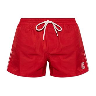 Balmain Homme, Maillots de bain, Rouge, Taille: XS Short de bain