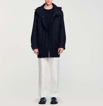 Sandro Parka oversize en tissu technique