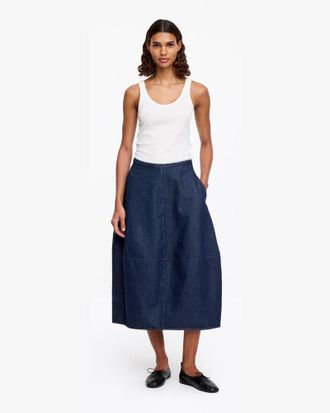 Arket Jeansrock Mit Barrel-Schnitt -Blau