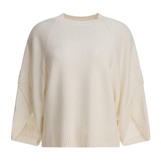 Max Mara Femme, Pulls, Blanc, Taille: 38 FR Pull Blanc Pull Motif Croisé