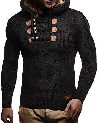 LEIF NELSON pour des Hommes Hoodie Cardigan Pullover Pull &agrave; Capuche Sweatshirt Longsleeve Veste dhiver arr&ecirc;tez-Vous Sweater Manche Longue LN4205N; Taille M