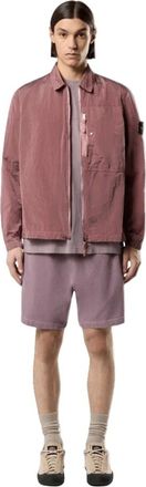 Stone Island Homme, Vestes, Rose, Taille: XL Nylon Metal Overshirt