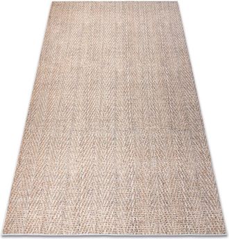 RugsX Andre 1577 Waschteppich Fischgr&auml;t Anti-Rutsch - beige beige 120x170 cm
