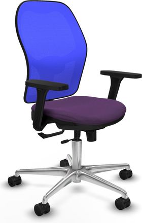 Piqueras y Crespo Jorquera Pc Stuhl mit 3D-Armen, h&ouml;henverstellbare Lendenwirbelst&uuml;tze, ausgestattet mit Syncro/Traslack und eingespritztem Schaum. Mit Rollen von 65 mm