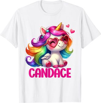 BDAZ Candace Einhorn-Name, personalisiertes Design T-Shirt