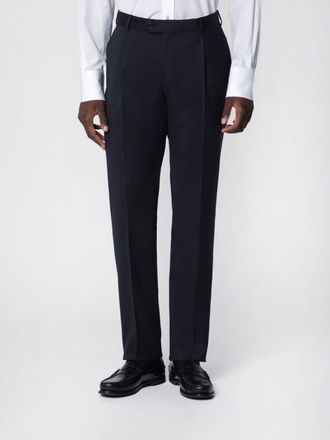 Luigi Bianchi Costume droit en pure laine vierge avec revers classique