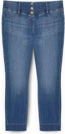 Fiorella Rubino Femme, Jeans, Bleu, Taille: 52 FR Jeggings en jean avec boutons d&eacute;coratifs