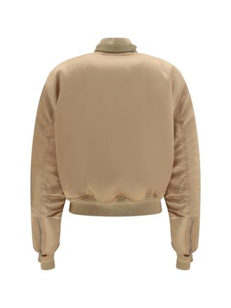Tom Ford Satin Aviator Bomber Jacket - Beige