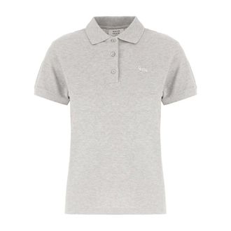 Maison Kitsun&eacute; Femme, Tops, Gris, Taille: 42 FR Fox Head Patch Regular Polo