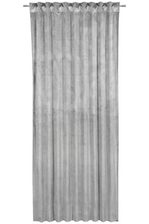 Esposa Fertigvorhang Pablo, Silber, Textil, Uni, 135x245 cm, Textiles Vertrauen - Oeko-Tex, f&uuml;r Stange und Schiene geeignet, Samtoptik, mit Kombiband, Wohnte