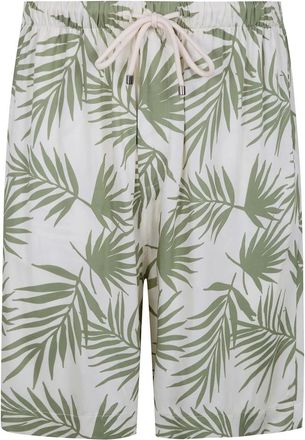 Laneus Homme, Shorts, Multicolore, Taille: XL Leaf Print Shorts