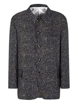 Giorgio Armani blazer à design un bouton - Noir