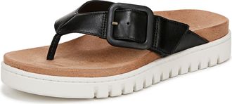 Vionic Damen Uptown Marin Flipflop, Black TMB Leather, 40 EU