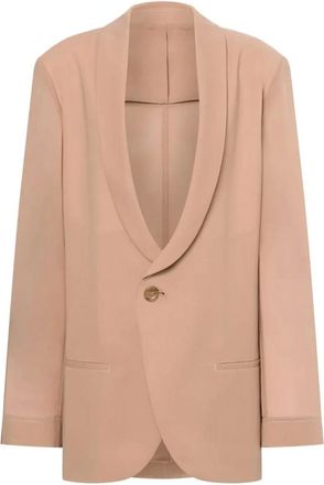 Philosophy di Lorenzo Serafini Femme, Vestes, Beige, Taille: 38 FR Fantasia Beige Etamine Blazer