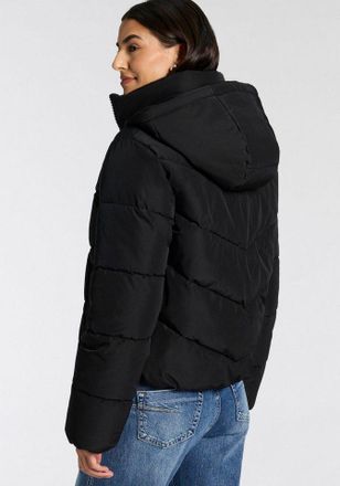 Only Steppjacke ONLCLARISA PUFFER HOOD JACKET CS OTW Kunstfaser, Steppware, Kapuze, elastische B&uuml;ndchen