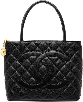 Chanel Shopper - Caviar Medallion Tote - Gr. unisize - in Schwarz - f&uuml;r Damen