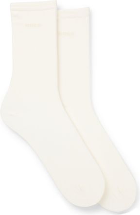 HUGO BOSS Businesssocken BOSS 2P RS Uni Logo CC W, Damen, Gr. 35-38, open wei&szlig; 119, Baumwolle, normal, Socken, mit BOSS Schriftzug