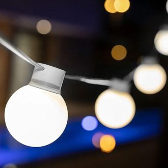 Licht-Erlebnisse Licht-erlebnisse - led Lichterkette au&szlig;en IP44 3000 k warmwei&szlig; 5m lang + 3m Kabel mit Stecker Au&szlig;enlichterkette Outdoor Terrasse Garten