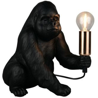 Bo&icirc;te &agrave; Design Boite A Design - Lampe design, Lampe &agrave; poser kong, gorille d&eacute;co avec douille E14 Noir en Plastique