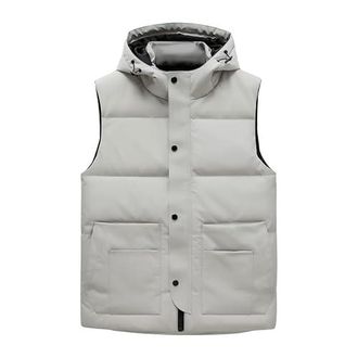 Generic Gilet dhiver à capuche pour homme - Léger - Sans manches - Chaud - Pour lextérieur, kaki, XXL