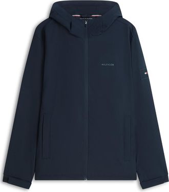 Tommy Hilfiger Leichte Kapuzenjacke aus recyceltem Material mit Label-Schriftzug in