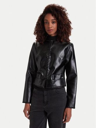 Guess Jacke aus Kunstleder W6YL32 W3173 Schwarz Regular Fit