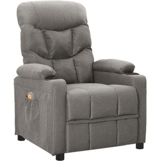 vidaXL Massagesessel Hellgrau Stoff Vidaxl