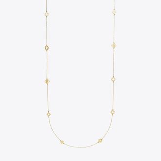 Tory Burch Damen Lange Forget Me Not Halskette