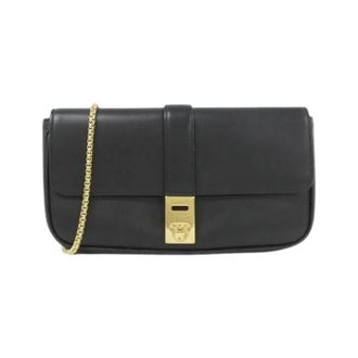 Ferragamo Sac bandouli&egrave;re en cuir de veau Pre-owned - Femme - Pre-owned - Noir - Taille: ONE Size
