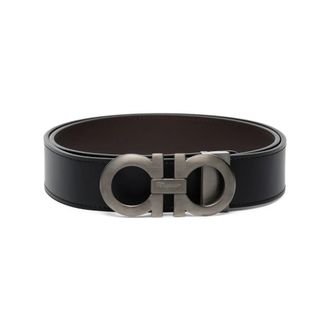 Ferragamo Gancini Wendbarer Lederg&uuml;rtel - - Accessories - Herren - Schwarzk - 110 CM