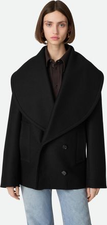 Bottega Veneta Manteau Court En Laine Stretch - Bottega Veneta