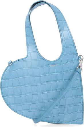 Coperni Femme, Sacs, Bleu, Taille: ONE Size Croco Mini Heart Tote