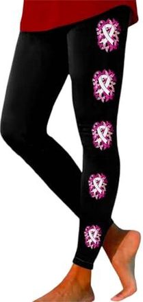Generic Legging de sport 2026 pour femme, taille haute, sans couture, pour yoga, entra&icirc;nement, fitness, course &agrave; pied, sport avec imprim&eacute; sensibilisation au c