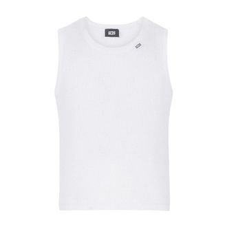 GCDS H&auml;kel-Tanktop - - Tops - Herren - Wei&szlig; - S