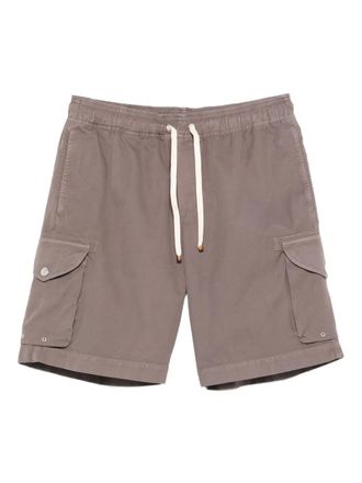 Brunello Cucinelli short cargo &agrave; lien de resserrage - Gris
