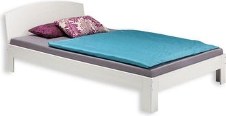 IDIMEX Lit en pin tim, 90 x 200 cm, lasuré blanc