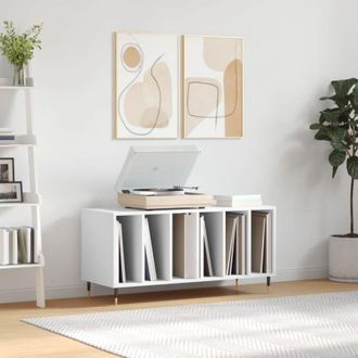 vidaXL Armoire &agrave; disques blanc 100x38x48 cm bois ding&eacute;nierie