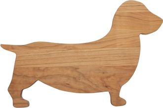 side by side Servierbrett Dackel Kirschholz