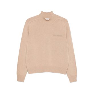 PESERICO Beige Embellished High-Neck Sweater - - Knitwear - Damen - Beige - S