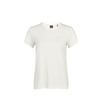HUGO BOSS T-shirt &agrave; col rond en coton et soie m&eacute;lang&eacute;s